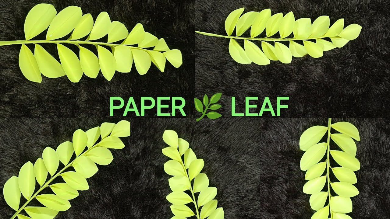 How To Make Paper 🌿 Leaf | DIY Paper Leaf 🌿 |Green Leaves| Paper Craft ...
