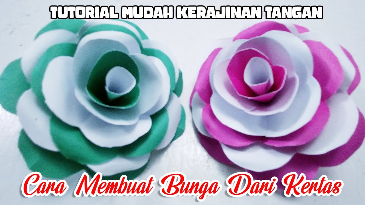 Cara Membuat Bunga dari Kertas Karton | Bunga dari kertas karton ...