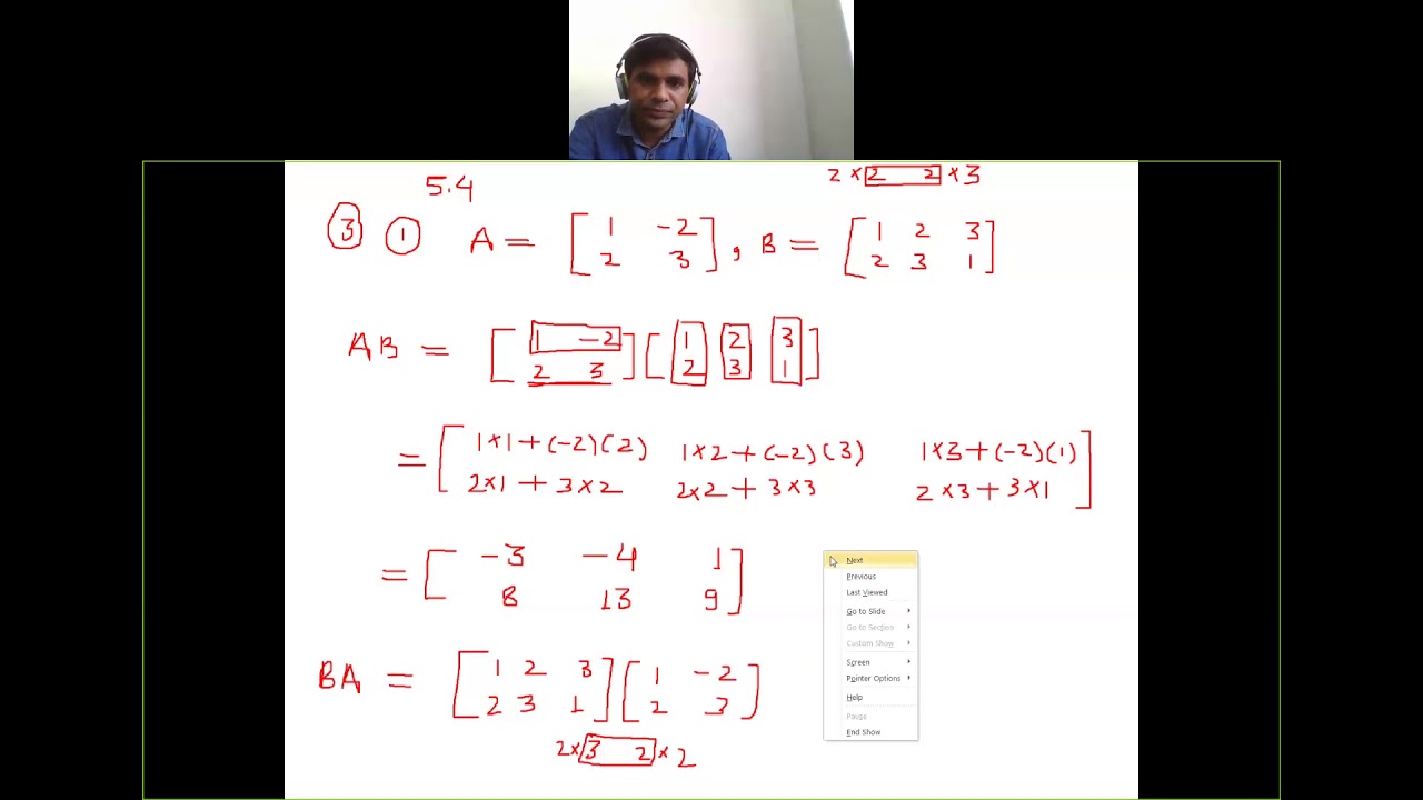 Class-12, Mathematics , Topic - Matrix 4 - YouTube