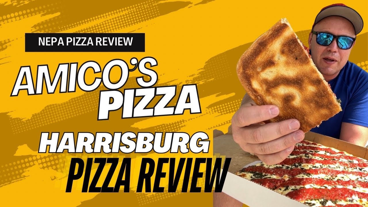 Amico’s Pizza Harrisburg Grandma Pizza Review - YouTube