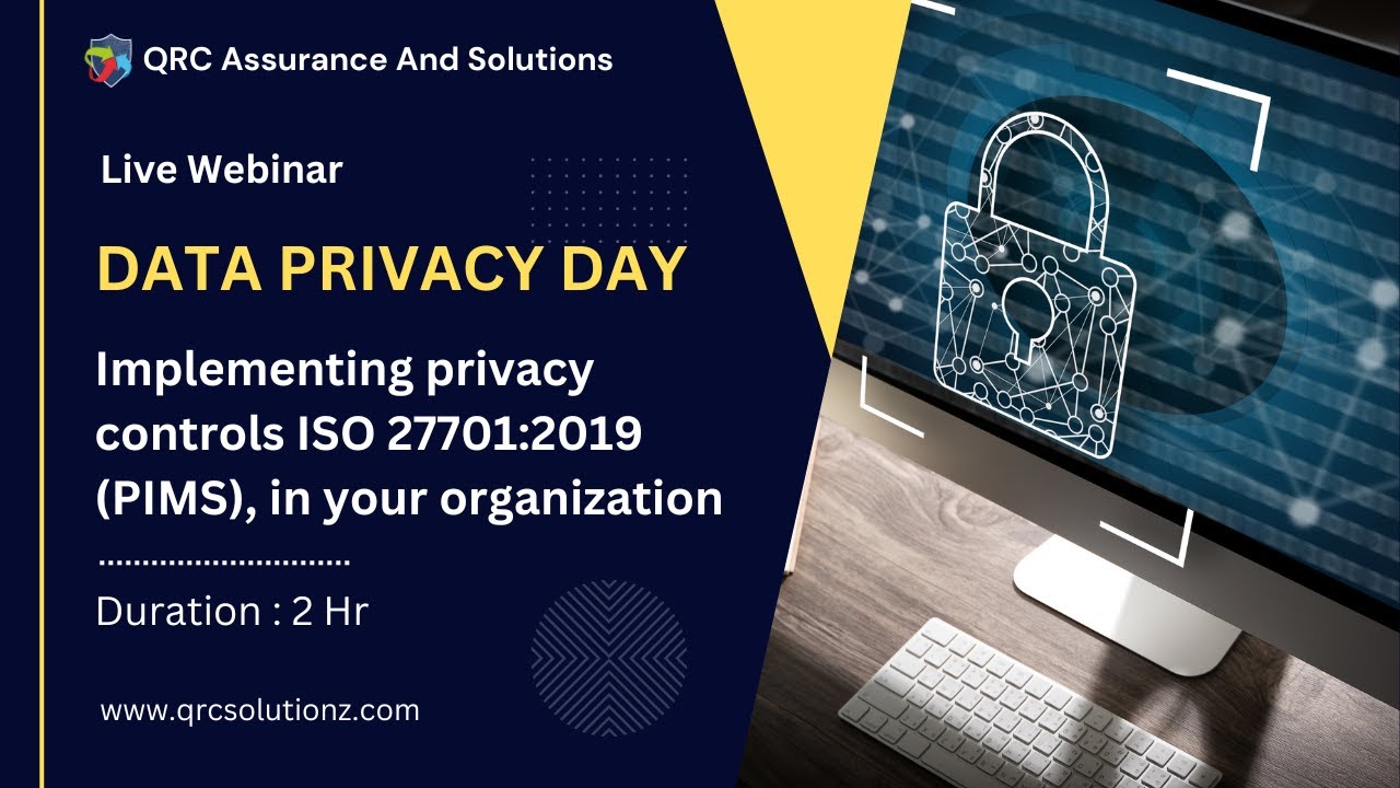 Data Privacy Day : Implementing privacy controls ISO 27701:2019 , in ...