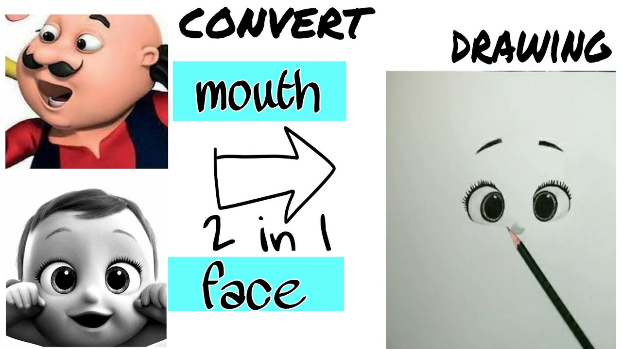 Face Mixing Drawing // How to Draw Cartoon Face Mixing // Fanny Face ...