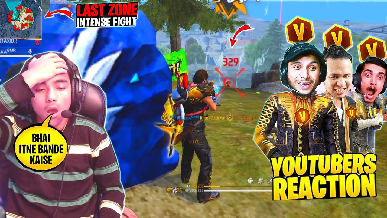 TONDE GAMER ABHISHEK YT & NOTAXID REACTION ON MY GAMEPLAY AT LAST ZONE😱 ...