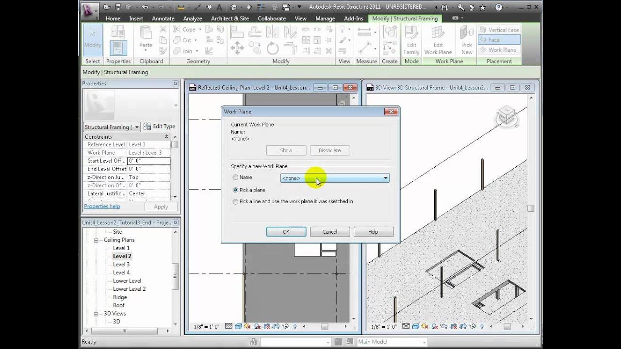 Revit Structure - Modeling Wood Columns, Beams, and Floors - YouTube