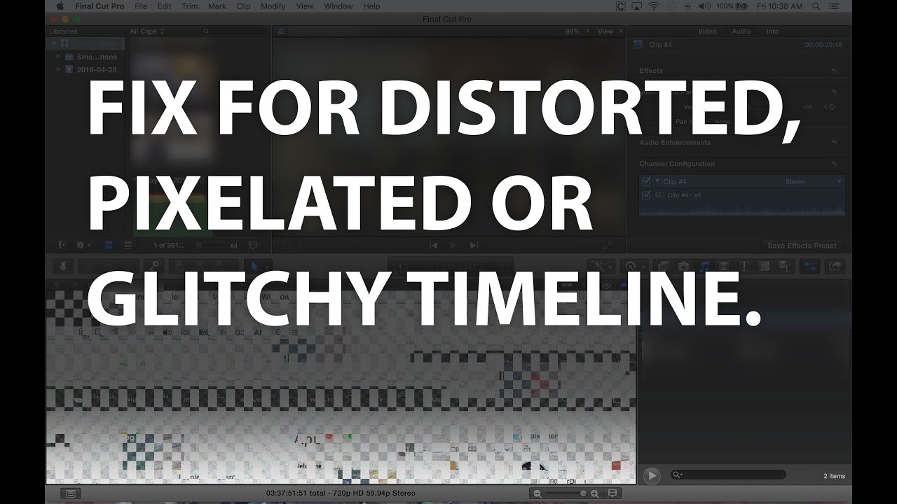 Final Cut Pro X: Pixelated Timeline Problem / Timeline Glitch Fix ...