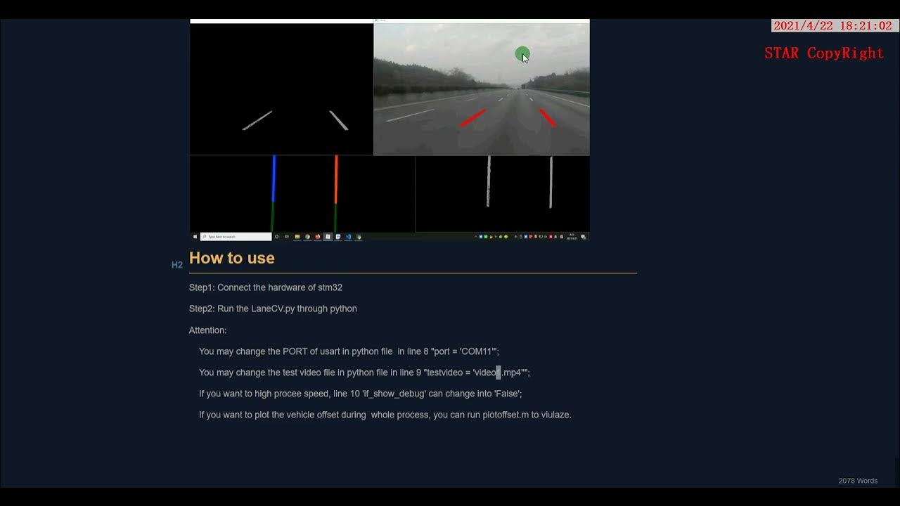 Real-time Lane Detection based on Opencv - YouTube