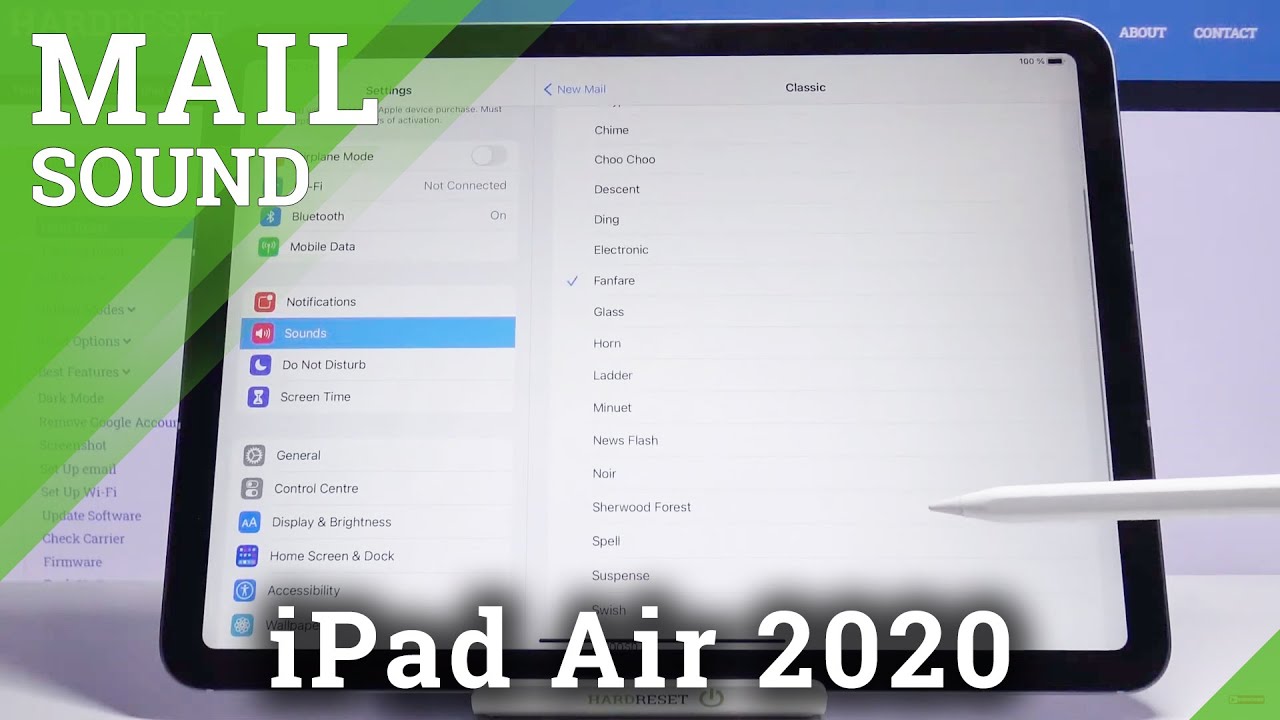 How to Set Up New Mail Sound on APPLE iPad Air 2020 – Personalize Mail ...