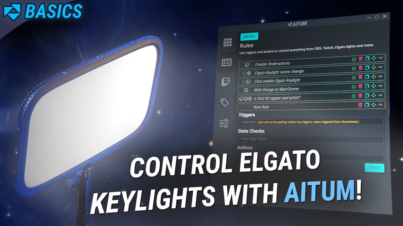Automate and Control Elgato Keylights + Lightstrips (Aitum Basics ...