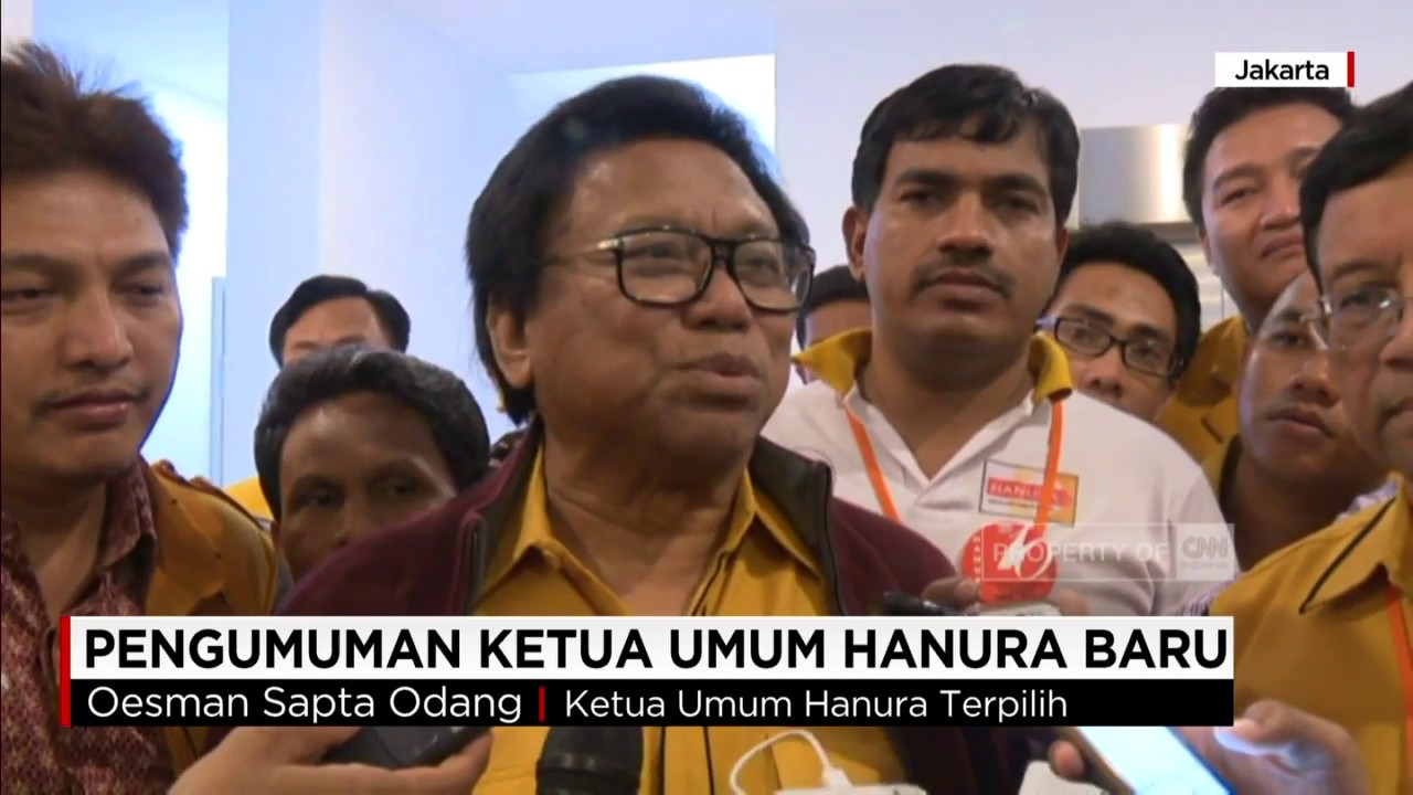 Oesman Sapta Odang Terpilih Menjadi Ketua Umum Hanura - YouTube