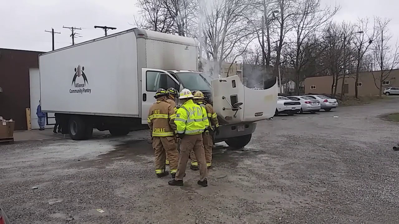 Alliance Community Pantry truck fire 4-4-18 - YouTube