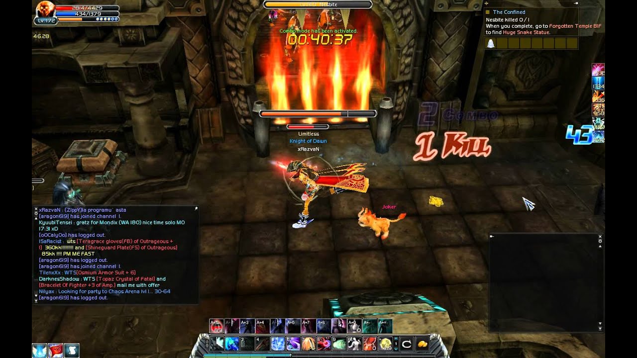 Cabal Online, RazzvaN doing FT1, Full combo run - Nesbite - YouTube