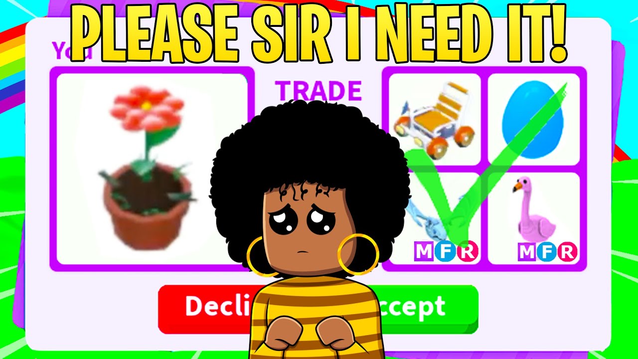 I traded THE NEW LEGENDARY FLOWER in Roblox Adopt me (UPDATE) - YouTube