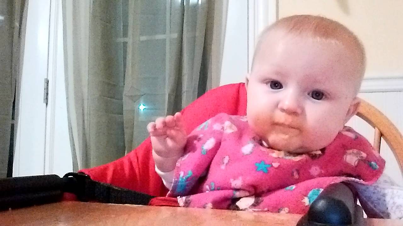 Emily making wierd snorting face while she's eating. - YouTube