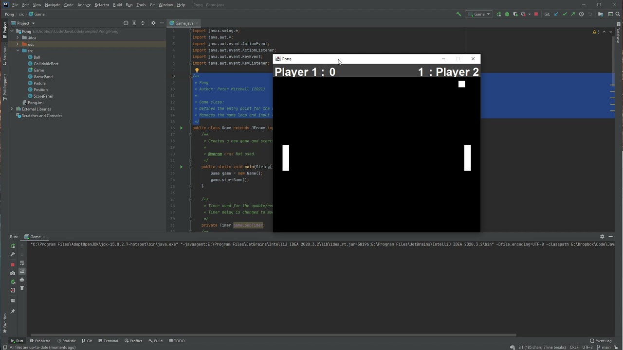 Pong Java Demo - YouTube