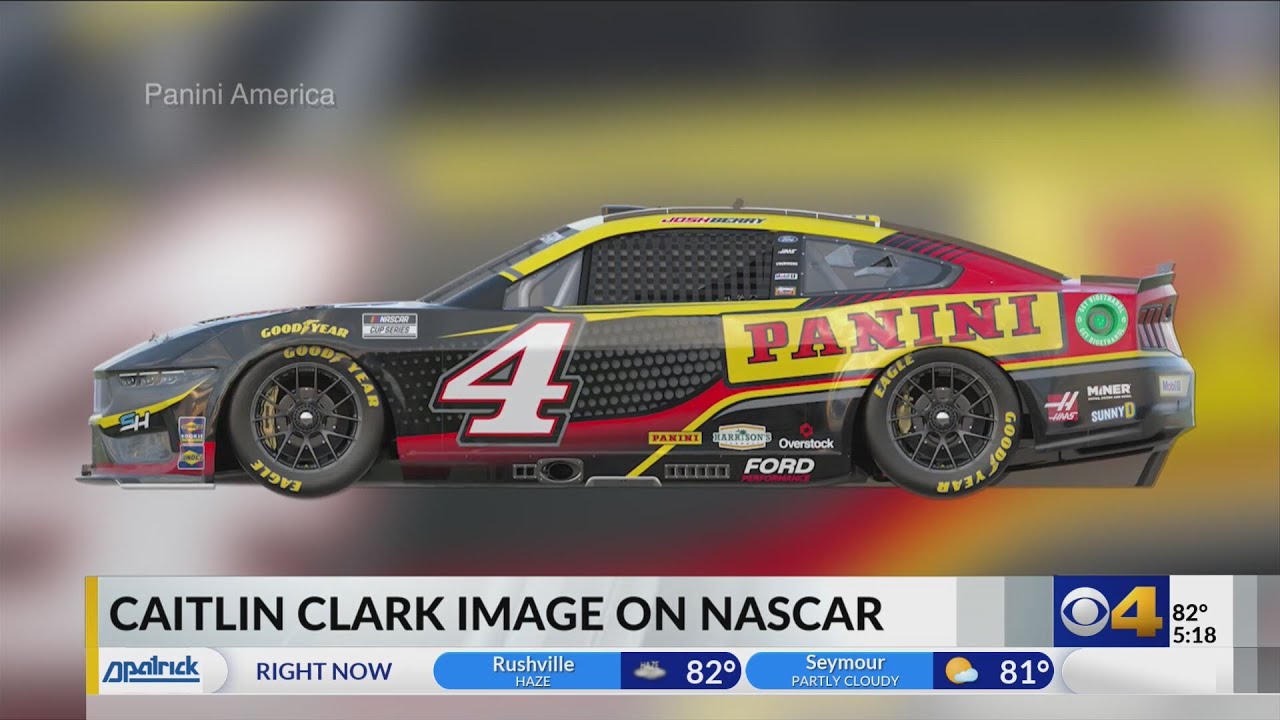 Fever star Caitlin Clark featured on Brickyard 400 car - YouTube