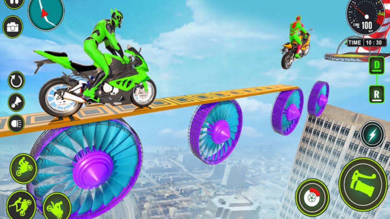Bike Stunt Racing - 3d Android Gameplay - Bike Game - YouTube