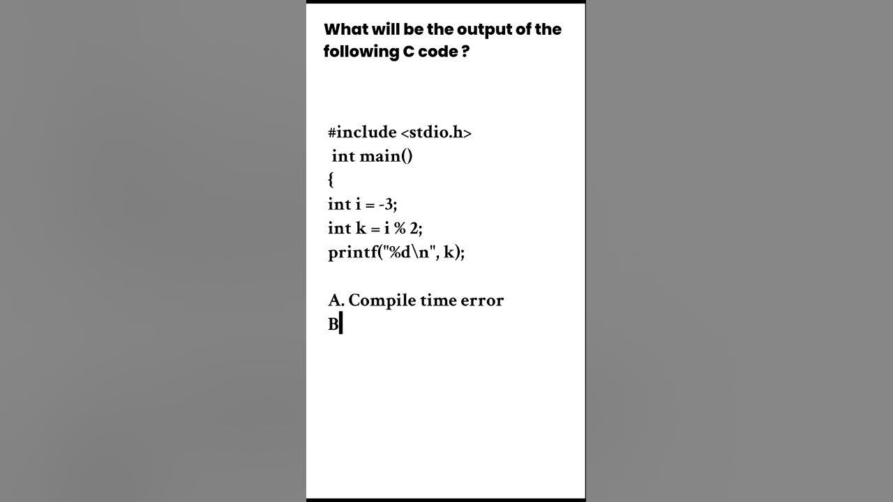 What will be the output of the following C code? #c #computerlanguage #programming - YouTube