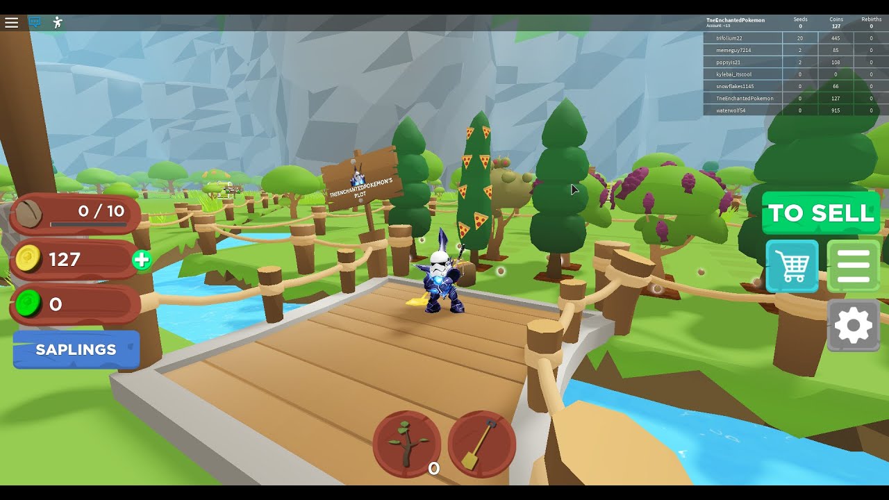 PLAYING THE FIRST EVER TREE SIMULATOR! Roblox Tree Planting Simulator ...