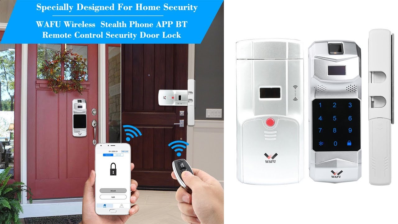WAFU Wireless Smart Invisible Fingerprint Remote Lock - YouTube