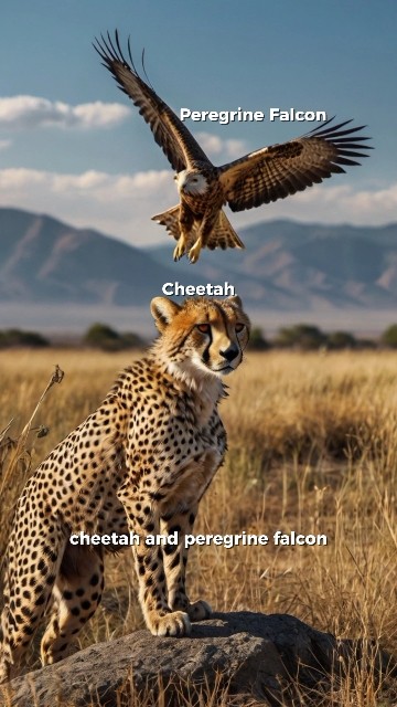Cheetah vs Peregrine Falcon, who's the fastest? #shorts - YouTube