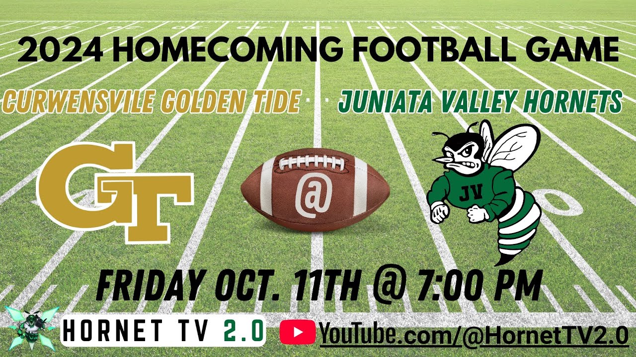 Juniata Valley Hornet Football VS Curwensville on HornetTV2.0 - YouTube