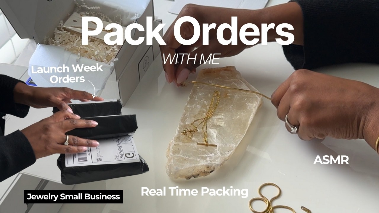Pack Orders With Me | My First Jewelry Launch Week | ASMR - YouTube