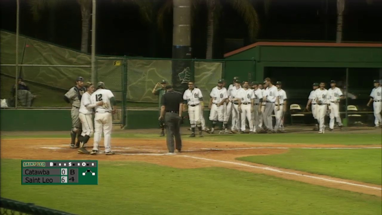 Saint Leo Lions Baseball Highlights vs Catawba 3/8/17. - YouTube