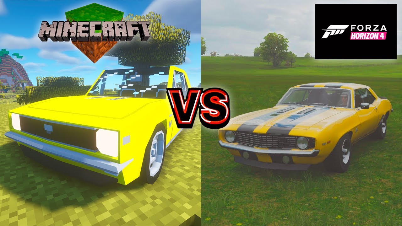 Minecraft Chevrolet Camaro SS396 VS Forza Horizon 4 Chevrolet Camaro ...