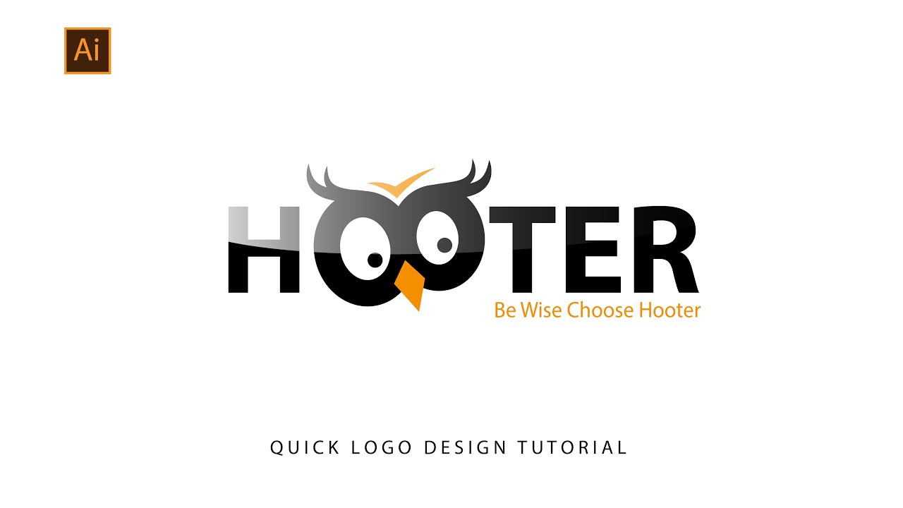 CREATING A HOOTER LOGO IN ADOBE ILLUSTRATOR - YouTube