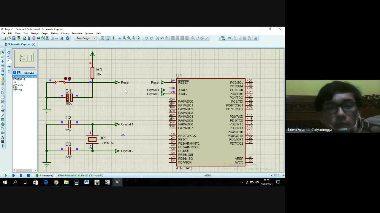 Rangkaian Sistem Minimum (ATMEGA16) - YouTube