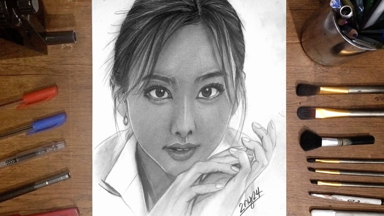 Drawing Nayeon TWICE | FaceDraw - YouTube