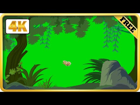 Cartoon Jungle green screen loops HD 4K | Free download - YouTube