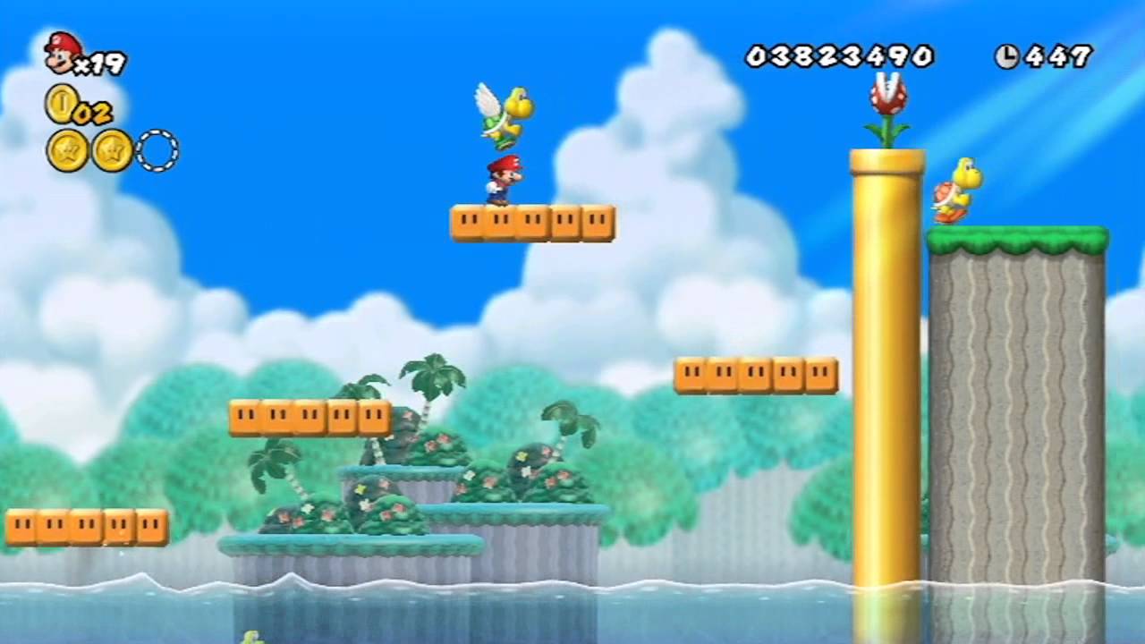 New Super Mario Bros. Wii (Wii) - World 9-2 Walkthrough (1-Player ...