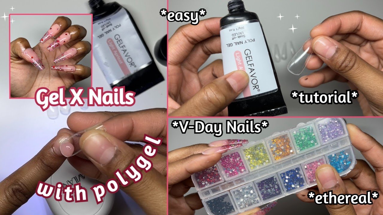 HOW TO DO GEL X WITH POLYGEL | EASY FUN STRONG GEL X NAILS | NAIL ...