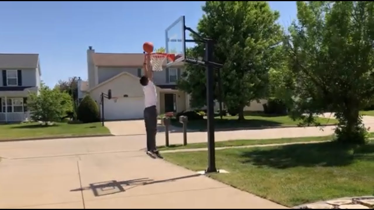 Dunking a 9ft Hoop - YouTube