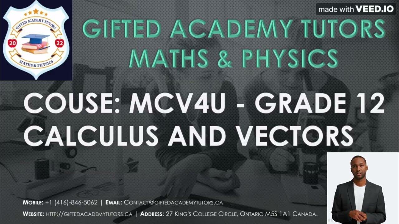 Mastering MCV4U Lesson 01 | Calculus and Vectors | Prerequisite Rate of ...