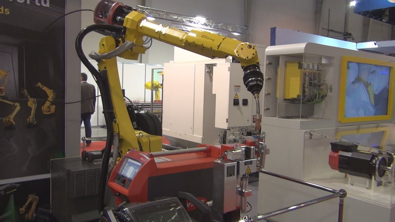 Arc Welding Robot Demo Cell With Fanuc 2 Axis Servo Positioner Youtube