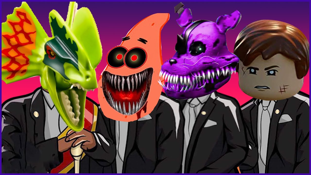 Patrick Star EXE & Foxy Nightmare & Jurassic World 🍎 - Coffin Dance ...