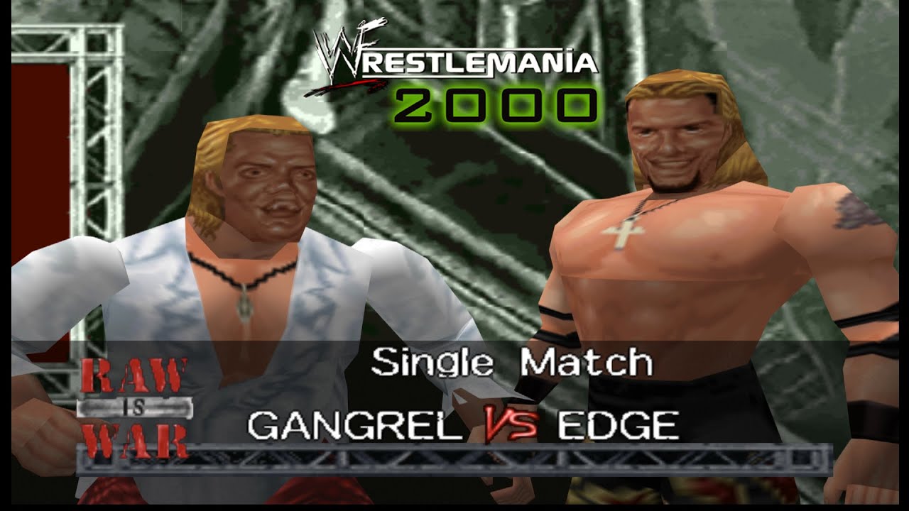 WWF Wrestlemania 2000 | Gangrel vs Edge | Exhibition | RetroArch - YouTube
