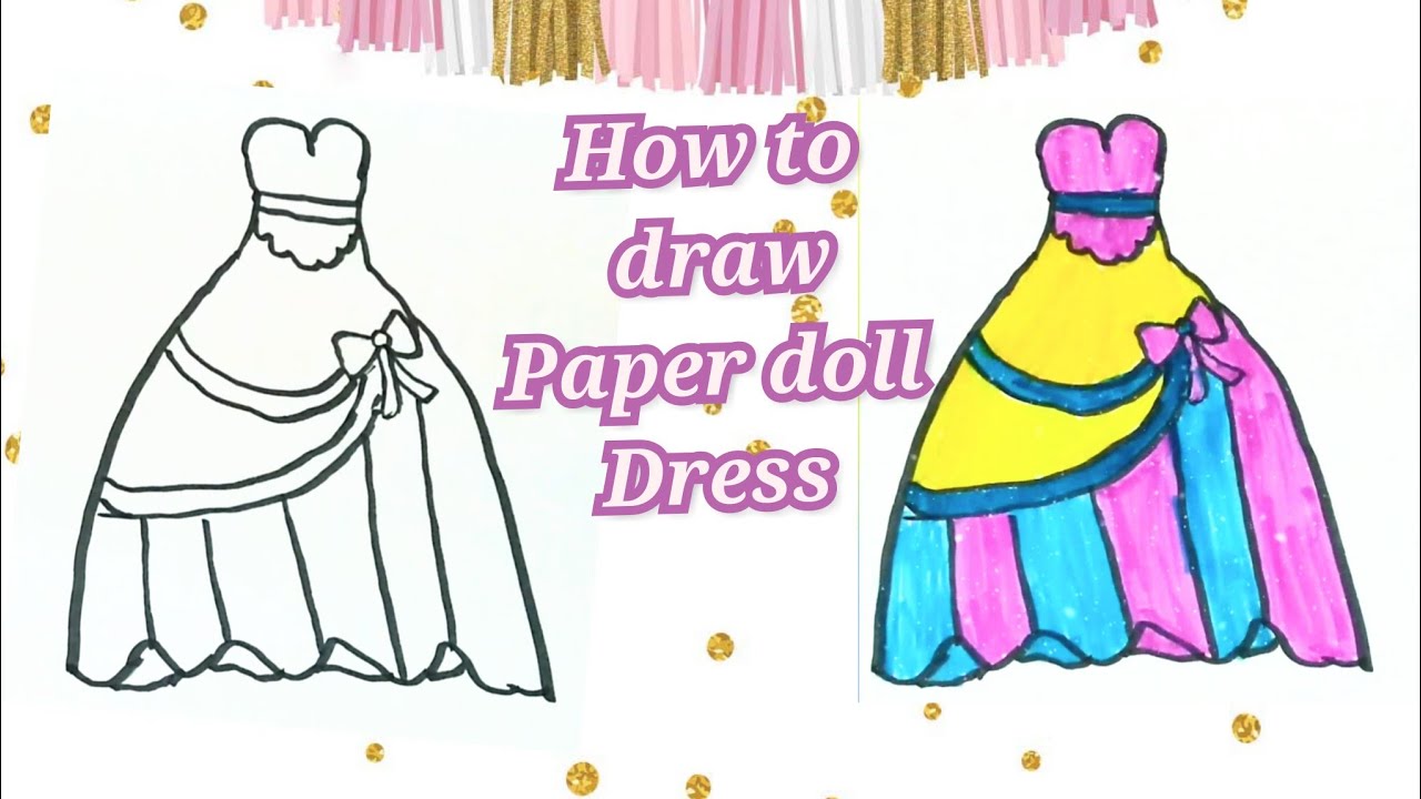 How To Draw Paper Doll Dress Paper Doll Dress Drawing Drawing Paper Doll ishi Pihu How To Draw Paper Doll Dress Paper Doll Dress Drawing Drawing Paper Doll ishi Pihu