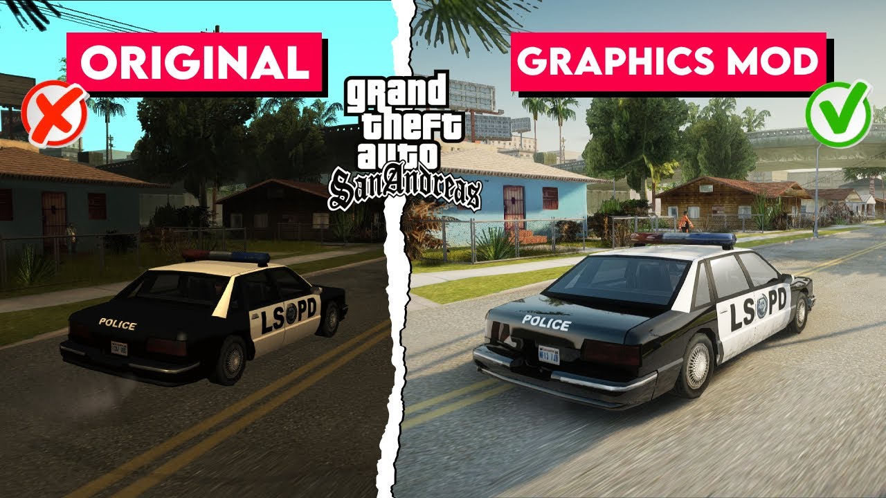 GTA San Andreas High Graphics Mod For Low End PC | GTA San Andreas Best ...