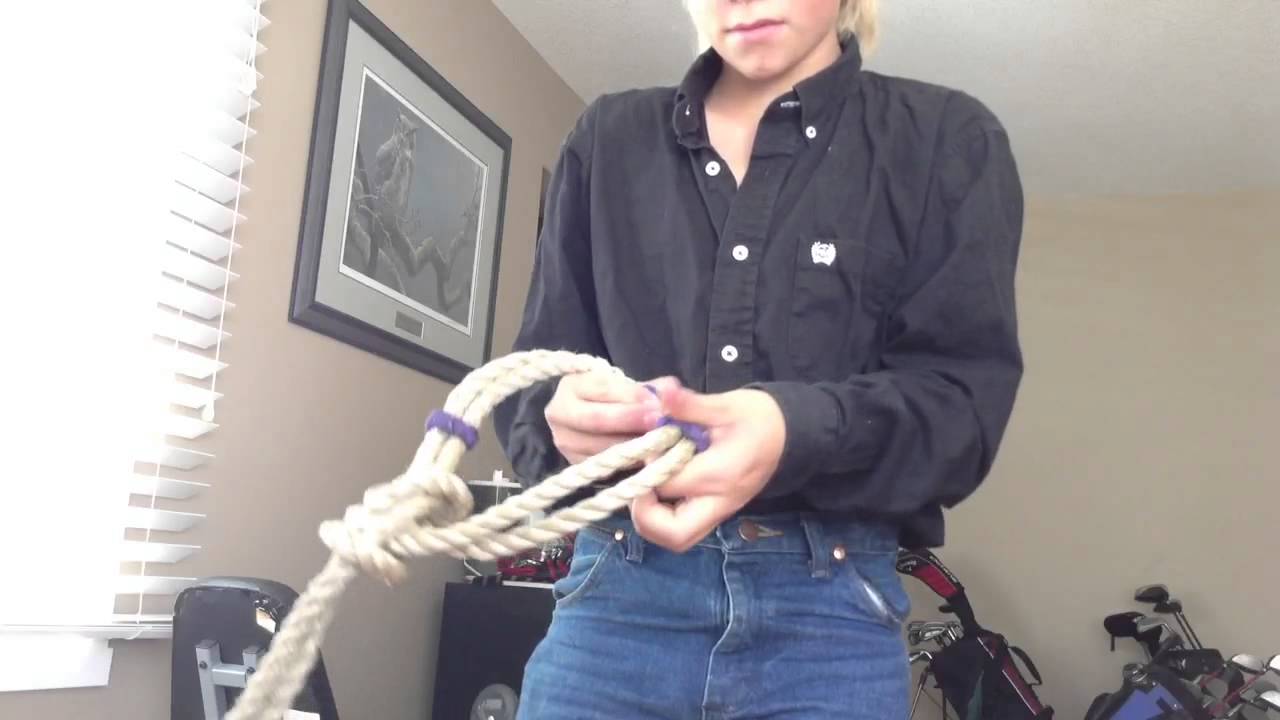 How to tie a steer riding rope - YouTube