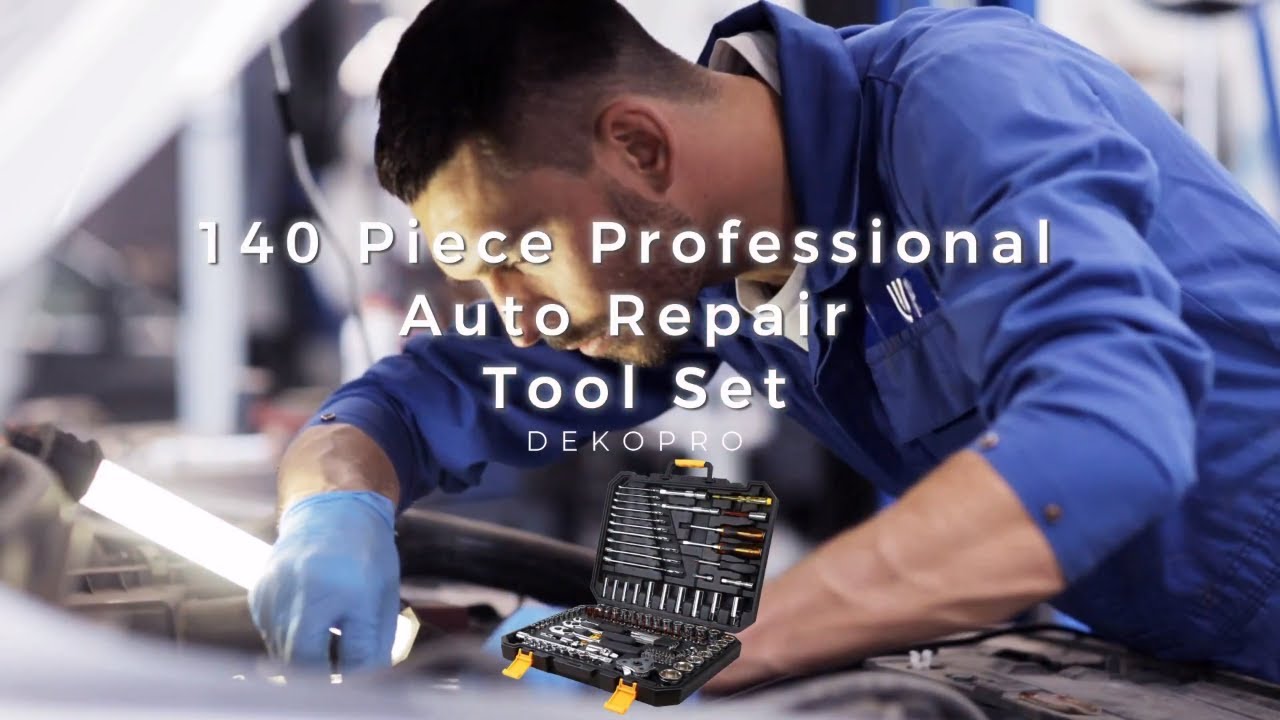 DEKOPRO 140 Piece Professional Auto Repair Tool Set Demonstration - YouTube