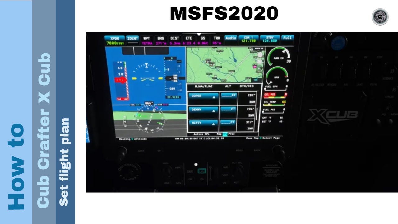 Flight Simulator 2020 - How to - Cub Crafter X Cub - Set flight plan ...