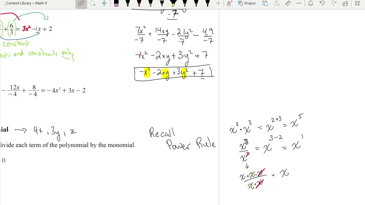 5 4 Lesson Dividing Polynomials - YouTube