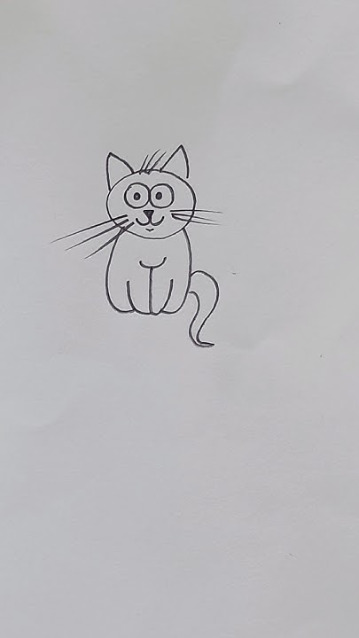 #shorts How to draw a Simple Cat🐈 #art #cat #drawing #viral - YouTube