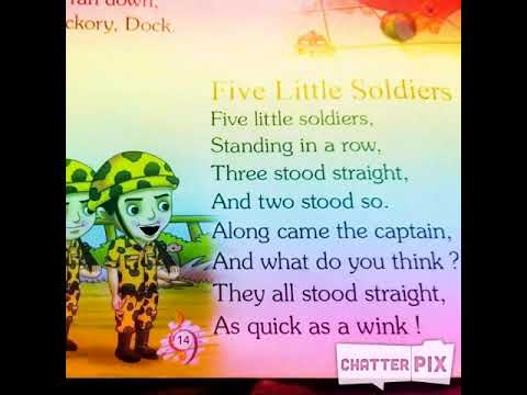 FIVE LITTLE SOLDIERS | English Rhymes | For LKG kids | 👌👌👌 - YouTube