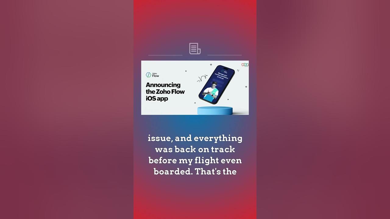 Announcing the Zoho Flow iOS app: Perform quick actions on all your workflows on the go - YouTube