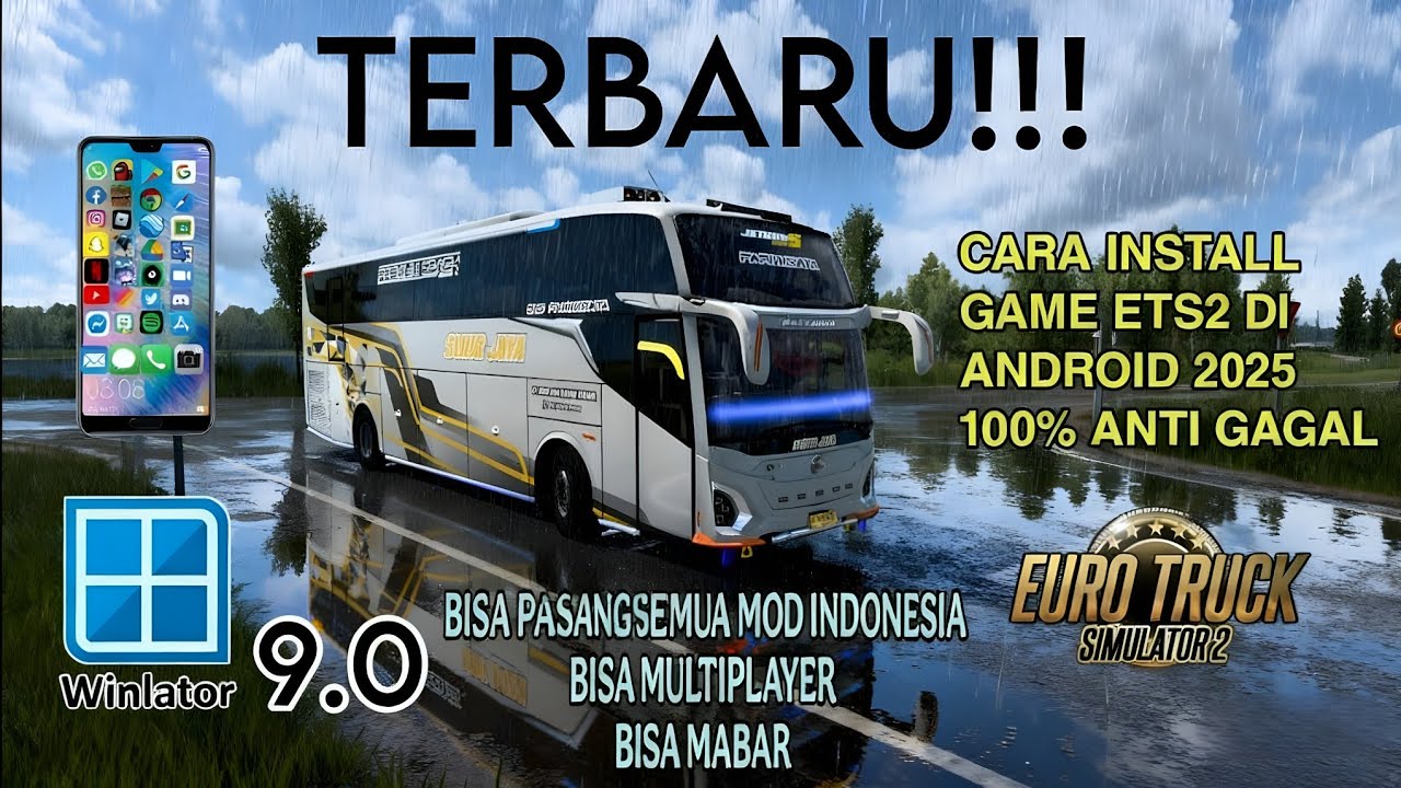 cara install game ets2 di aplikasi winlator 9.0 terbaru 2025 - YouTube