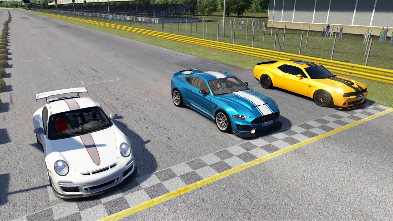 Shelby Super Snake 2019 vs Porsche 911 GT3 RS 4.0 vs Dodge Challenger ...